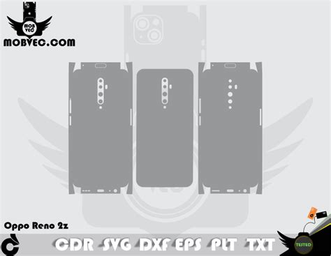 Oppo Reno Z Skin Cut Template Vector Vectorgi Digital Market