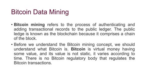 Bitcoin Data Mining Ppt