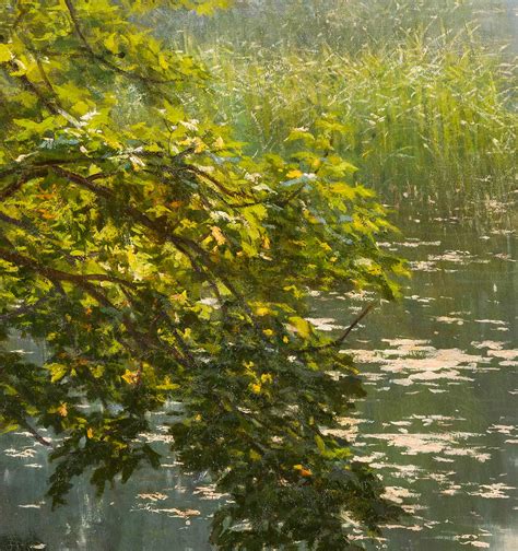 Henri Biva 1848 1928 Pond In The Mist Salon De Paris 1910
