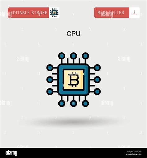 Cpu Simple Vector Icon Stock Vector Image And Art Alamy