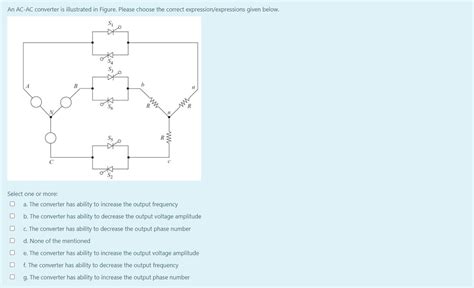 Solved An AC AC Converter Is Illustrated In Figure Please Chegg Com