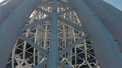 Top View Of Domed Structure With Beams Stock Footage Beautiful Architecture Of Metal Dome With