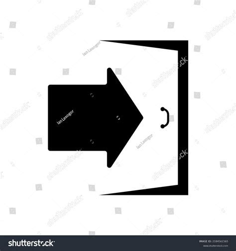 Direction Sign Exit Symbol Isolated Vector Stock Vector Royalty Free Shutterstock