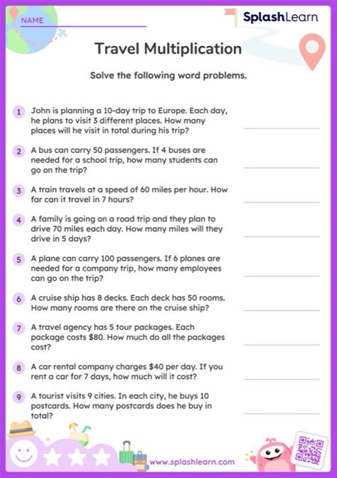 Multiplication Word Problems Worksheets Free And Printable Splashlearn