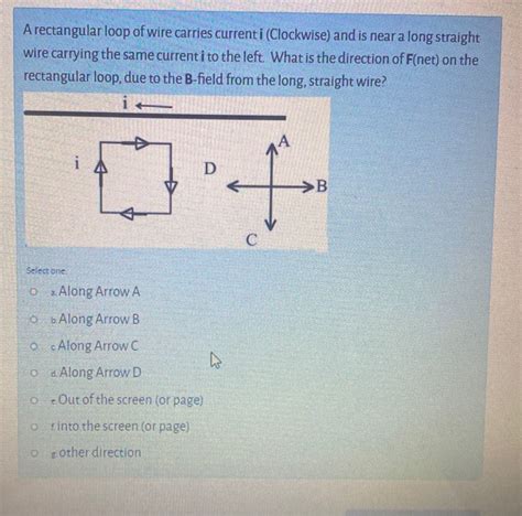 Solved A Rectangular Loop Of Wire Carries Currenti