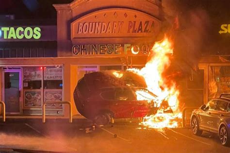 Li Driver Slams Into Chinese Restaurant In Fiery Crash Second Time A