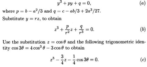 Solved The Solution Of The Cubic Equation X3 Ax2 Bx C 0