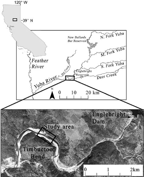 Map And Aerial Photo Of The Yuba River Showing The Location Of The