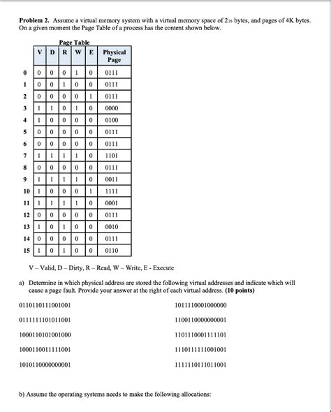 Problem Assume A Virtual Memory System With A Chegg