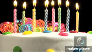 Birthday Cake With Candles Stock Video On Make A Gif