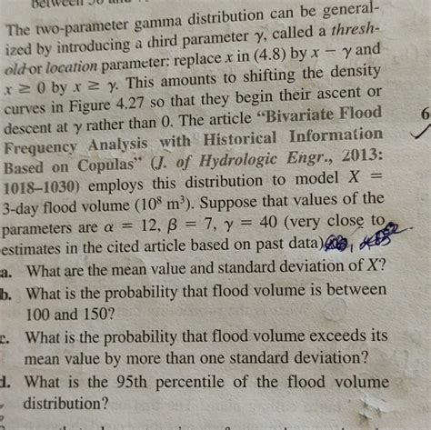 Solved The Two Parameter Gamma Distribution Can Be Chegg