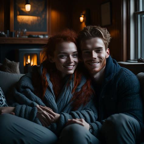 Redhead Couple In Cabin Digital Art By Therace Ai Fine Art America