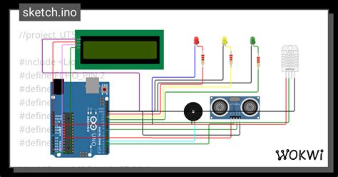 Detektor Banjir Wokwi Esp32 Stm32 Arduino Simulator