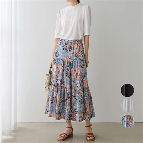 포스티 자체제작 여성 스판 밴딩 캉캉 롱스커트 Frc66