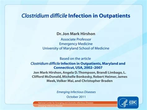 Ppt Clostridium Difficile Infection In Outpatients Powerpoint Presentation Id 288334