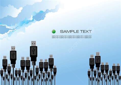 Vector Illustration Of A Forest Abstraction Made From Usb Port Cables Vector Byte Modem