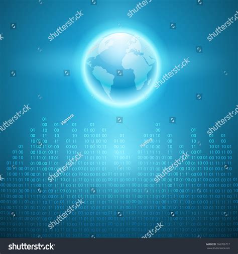 Stream Binary Code Globe Eps10 Vector Stock Vector Royalty Free 166706717