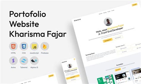 Kharisma Fajar On Linkedin Website Portofolio Html Css Javascript Axios Tailwind Alpinejs