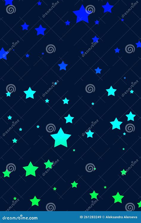 Illustration With Gradient Stars On A Dark Background Stock Illustration Illustration Of