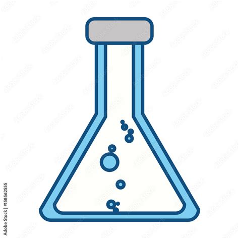 Erlenmeyer Flask Chemestry Icon Vector Illustration Graphic Design