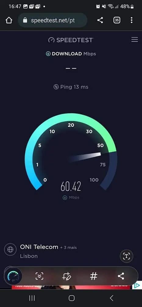 Não Utilize O Smartphone Para Ver A Velocidade Da Internet Leak
