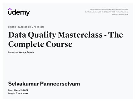Selvakumar Panneerselvam On Linkedin Udemy Course Completion Certificate
