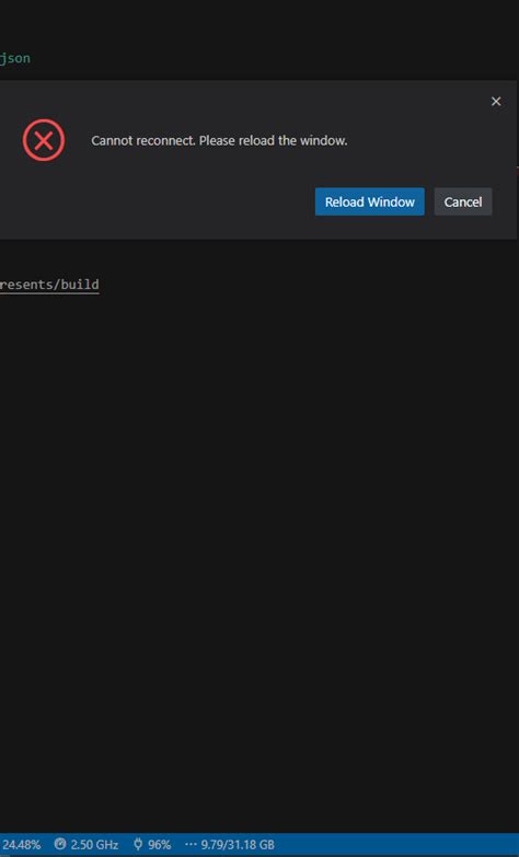 Constant Cannot Reconnect Please Reload The Window Issue · Issue