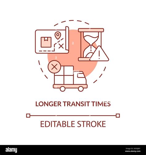 Long Transit Times Terracotta Concept Icon Stock Vector Image And Art Alamy