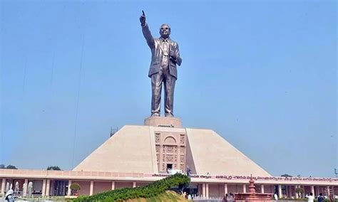 Ys Jagan Inaugurates Dr Br Ambedkar Statue Dedicates It To Nation