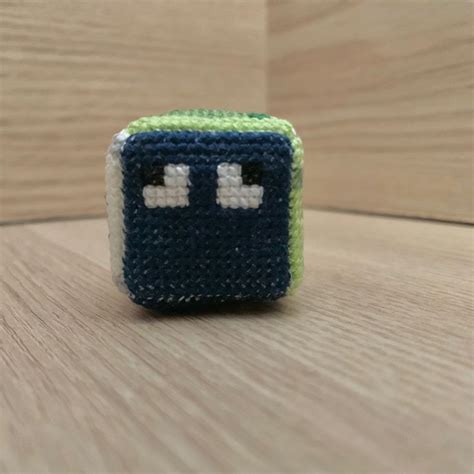 Minecraft Mini Cross Stitch Block Pattern Series Part 3 Squid Block Mini Cross Stitch