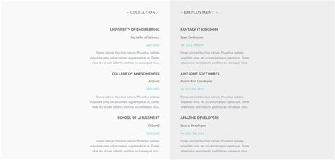 Html5 Resume Template Free Luxury Privado Premium Responsive Resume