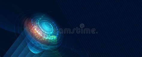 Quantum Processing Deep Learning Artificial Intelligence Stock Vector