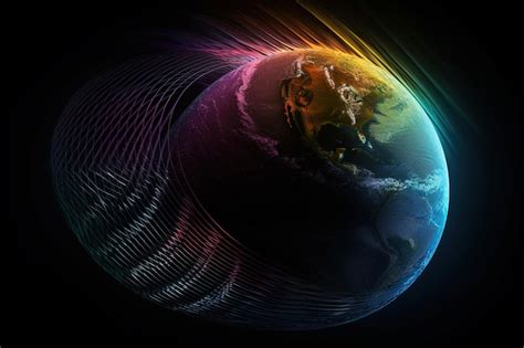 Premium Ai Image Gravity Planet Earth Gravitational Waves Concept Physical And Technology