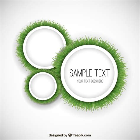Premium Vector Green Grass Circles Template