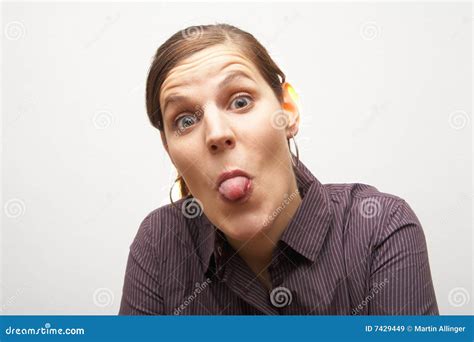 Show Me Your Tongue Stock Image Image Of Girl Laughing 7429449