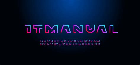 Modern Font Digital Alphabet From Segment Line Vector Image