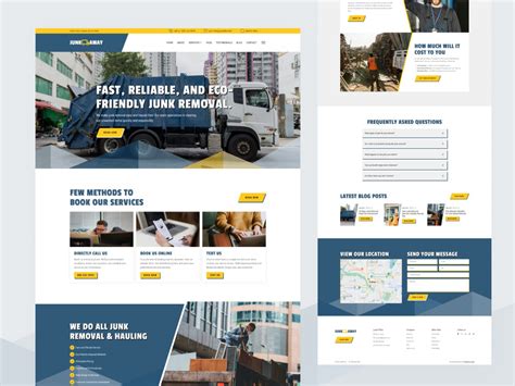 Junkaway Junk Removal And Hauling Free Figma Web Design Template