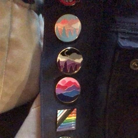 Subtle Bisexual Flag Enamel Pin Enamel Cute Pin Set Pins Laple Pin Hard