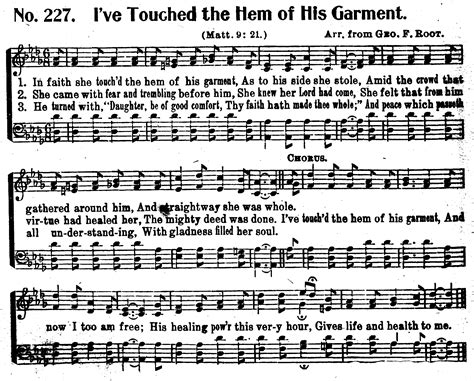 Ive Touched The Hem Of His Garment Music Express Fear And Trembling