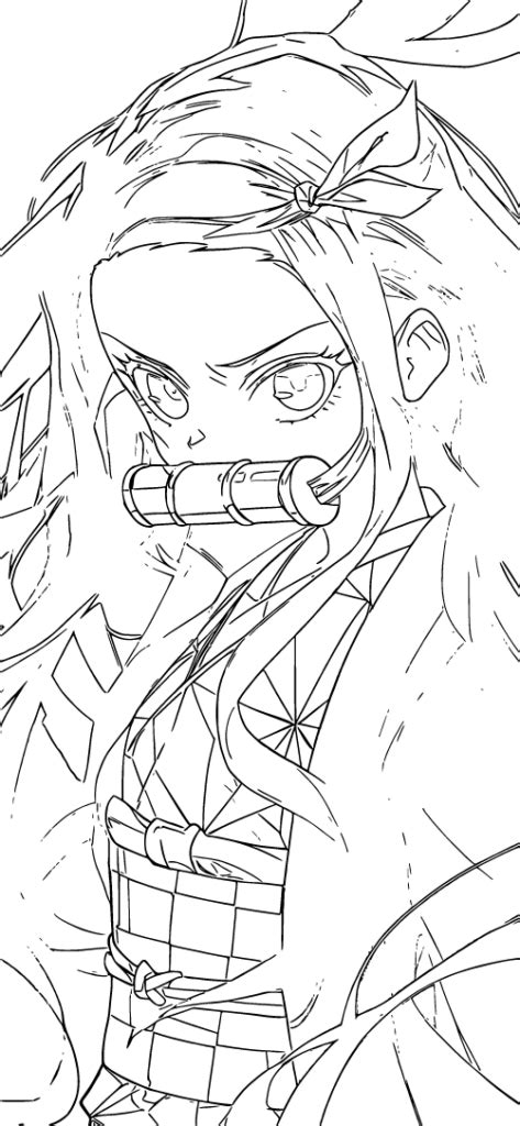 Nezuko Kamado Coloring Pages 100 Free Printable And Fun