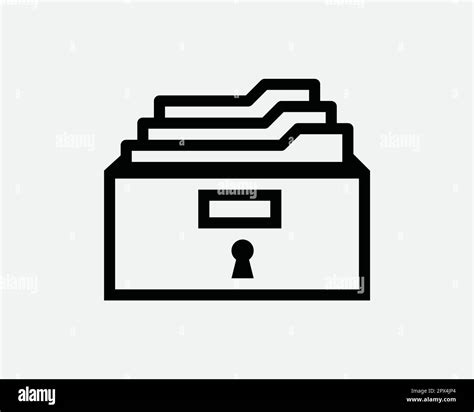 Lock Folder Line Icon Stock Vector Images Alamy