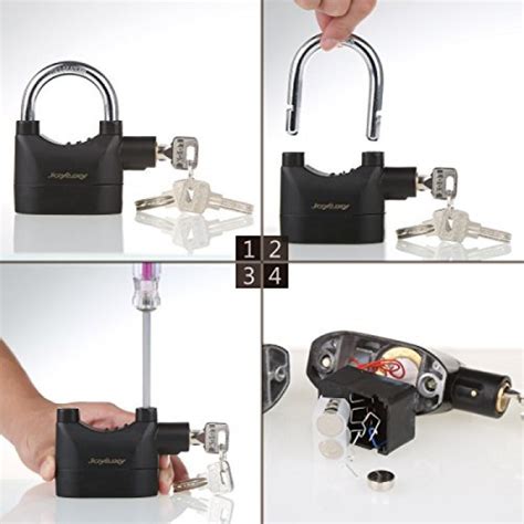 Joyluxy Goldiger Alarm Lock Anti Theft Motion Sensor Security Padlock