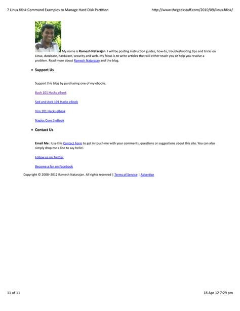 7 Linux Fdisk Command Examples To Manage Hard Disk Partition Pdf