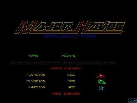 Major Havoc For Mame The Video Games Museum