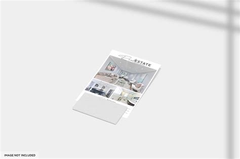 Premium Psd Close Up On Flyer Or Brochure For Real Estate Mockup