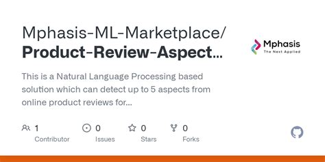 Github Mphasis Ml Marketplaceproduct Review Aspect Detection Projector This Is A Natural