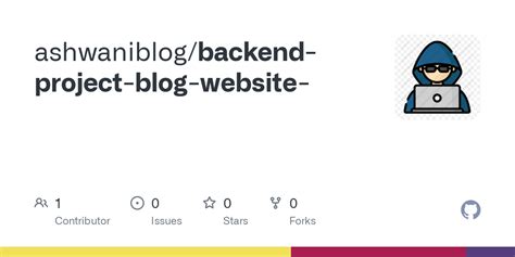 Github Ashwaniblog Backend Project Blog Website
