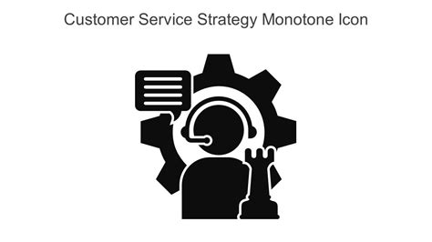 Customer Service Strategy Monotone Icon In Powerpoint Pptx Png And