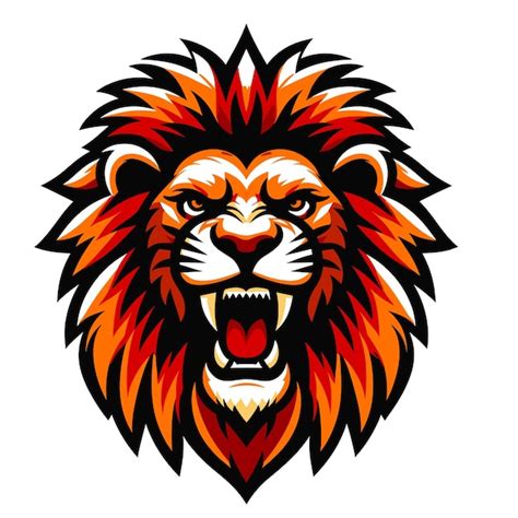 킹 라이온 로고 프리미엄 벡터