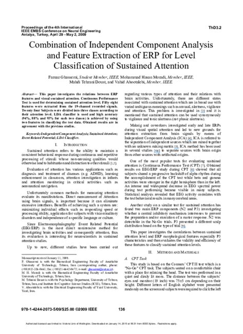 Pdf Combination Of Independent Component Analysis And Feature